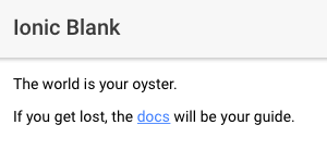 Tutoriel Ionic Framework Hello World - MindsIT
